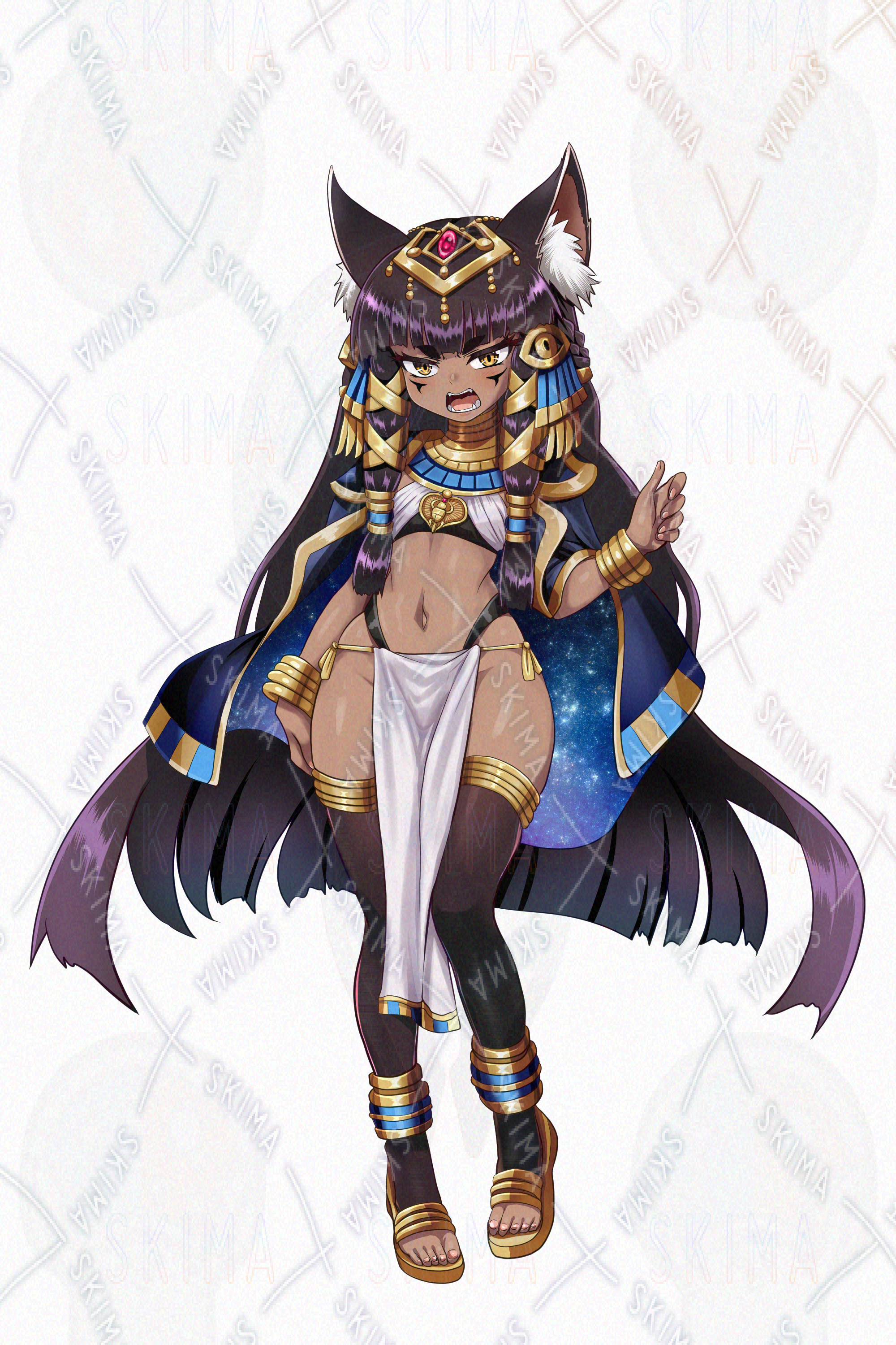 立ち絵「褐色エジプト猫娘」 | SKIMA（スキマ）