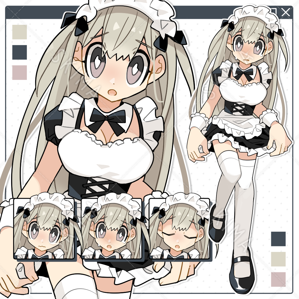 005 恥じらうメイドさん | スキマ - イラスト依頼・キャラ販売ならSKIMA