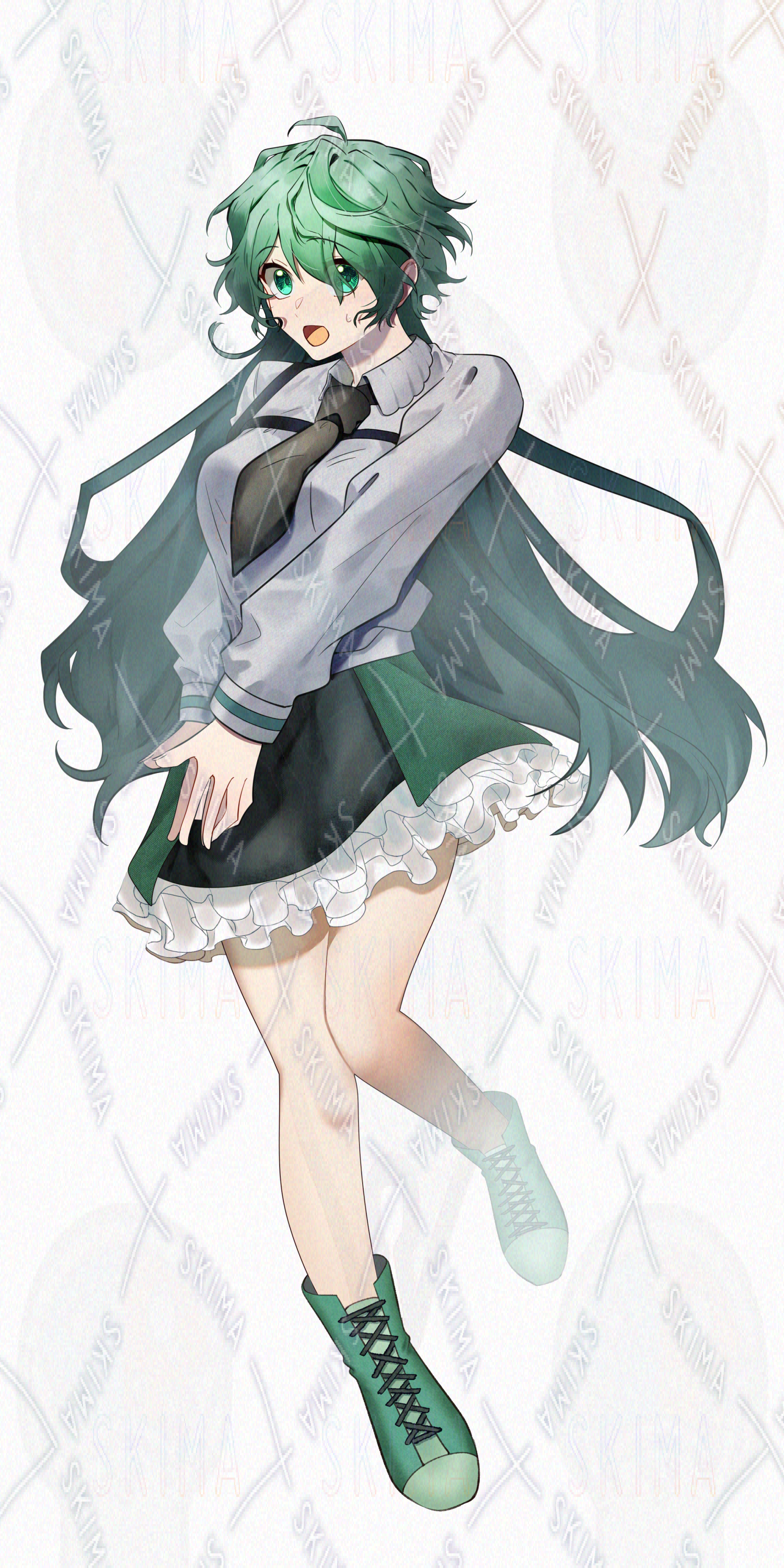 【期間限定半額中】[表情8種]緑の女の子 【9/30まで】 | SKIMA（スキマ）