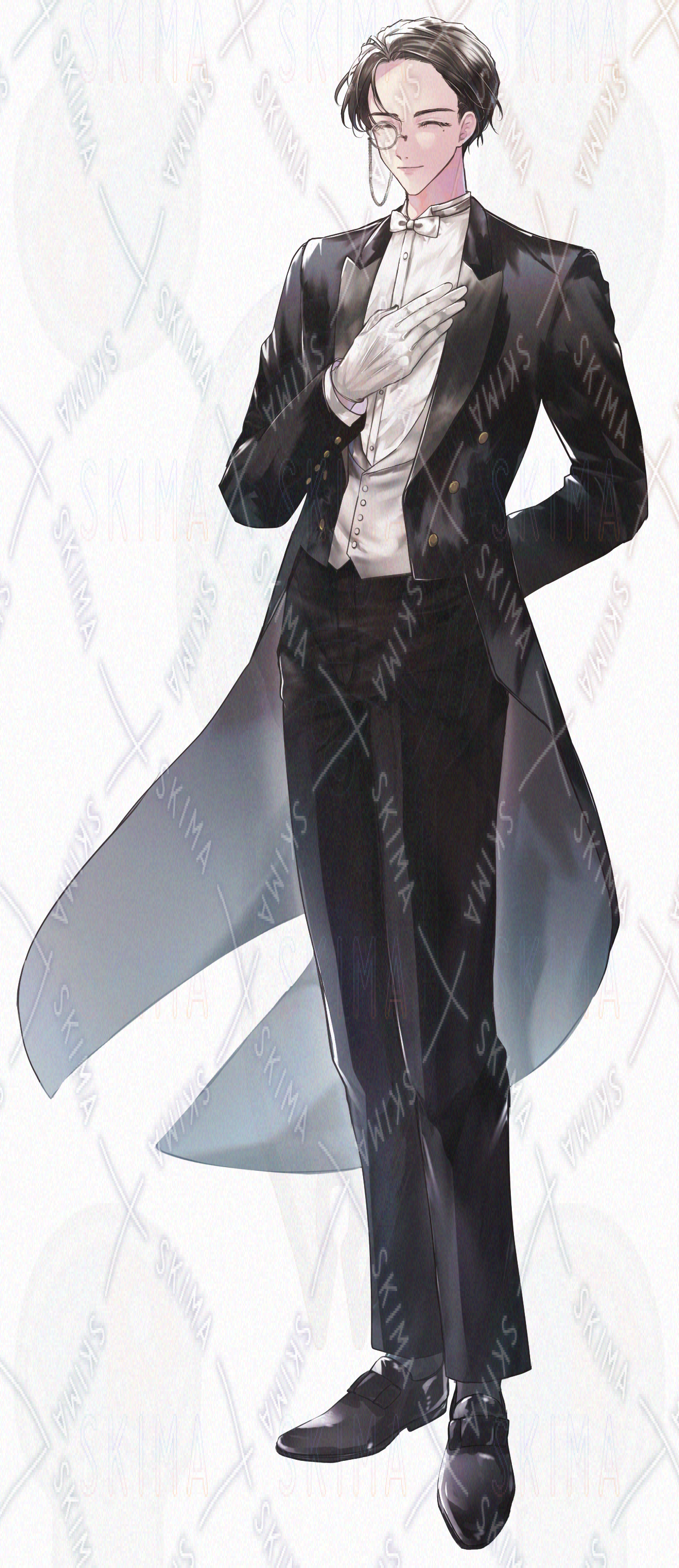 執事風男性【表情差分5種/モノクルON,OFF】 | SKIMA（スキマ）