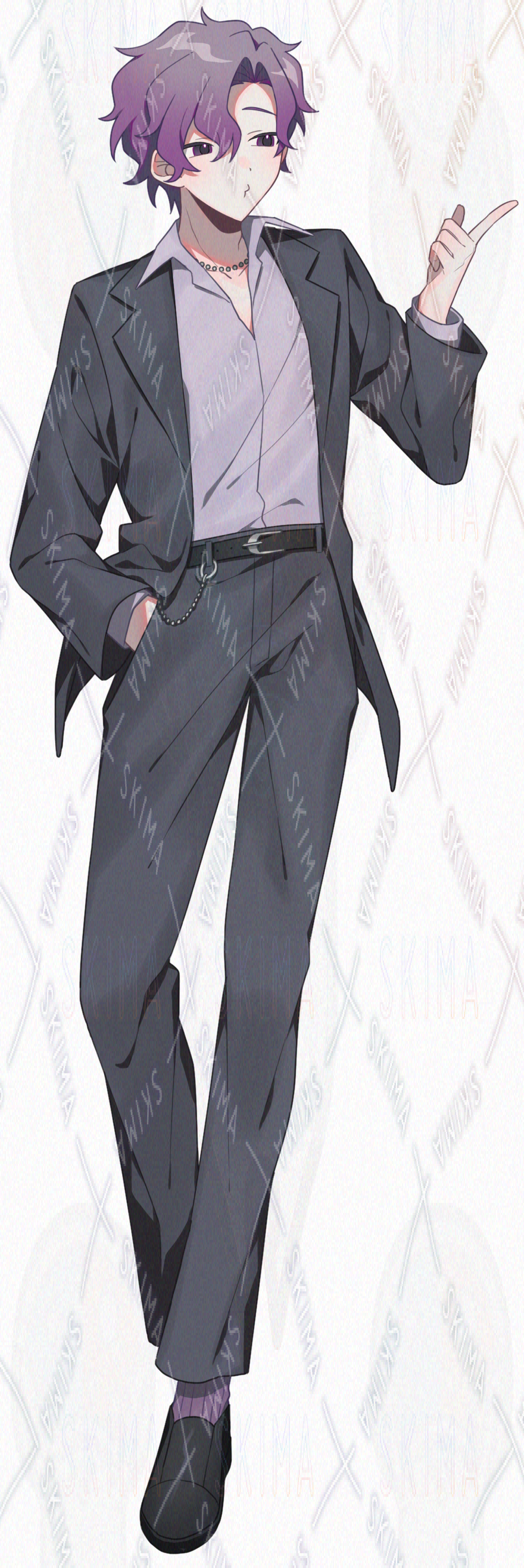 【Adopt】08 / スーツの青年 全身【表情5種＋SD1種】 | SKIMA（スキマ）