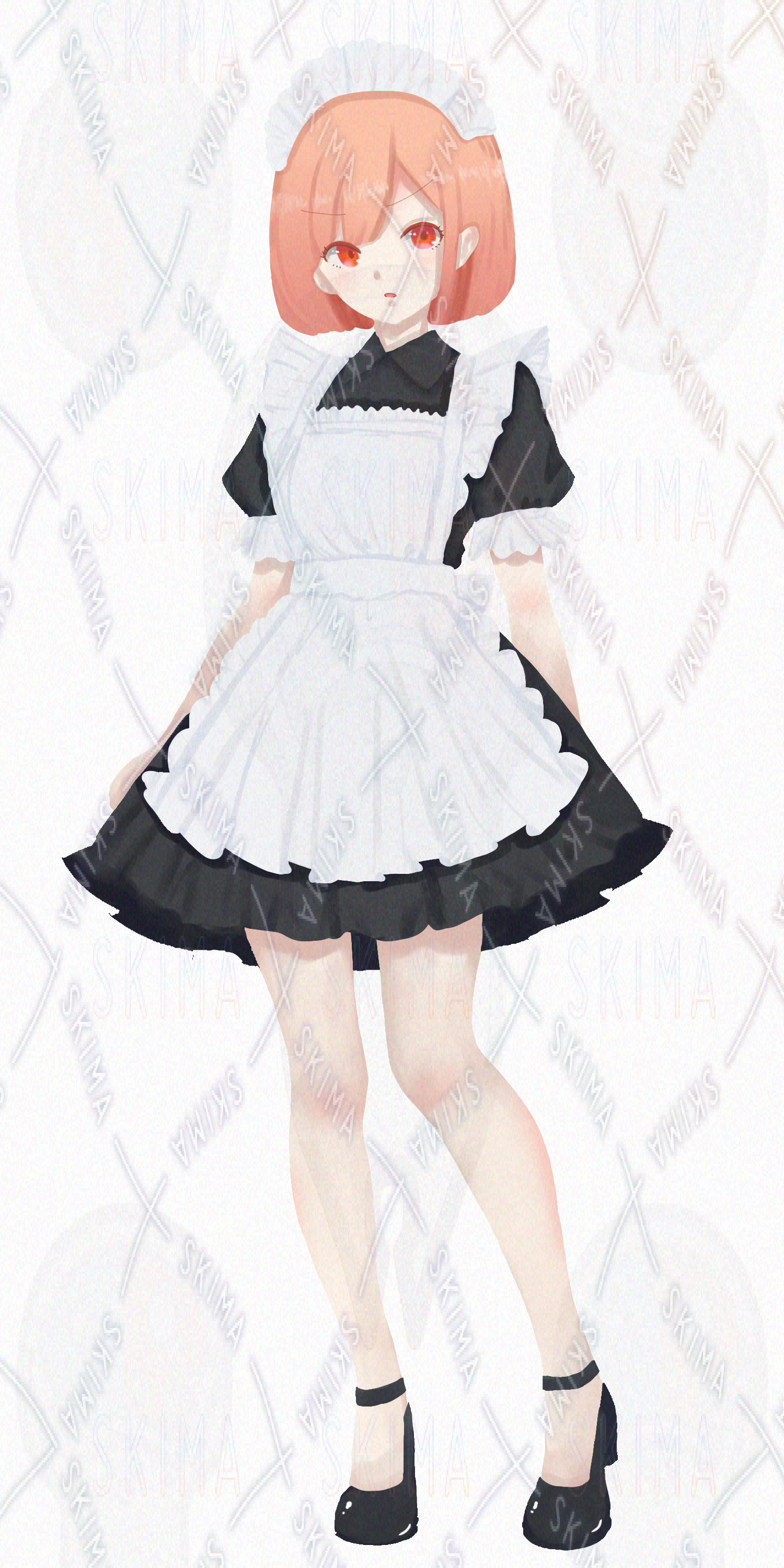 【差分8種】メイド服の女の子🟧 | SKIMA（スキマ）