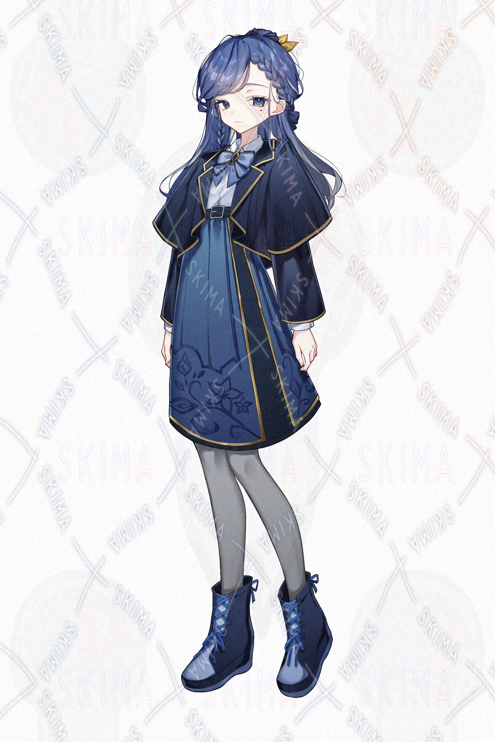 【表情10種】青黒基調の女性キャラ Adpt | SKIMA（スキマ）