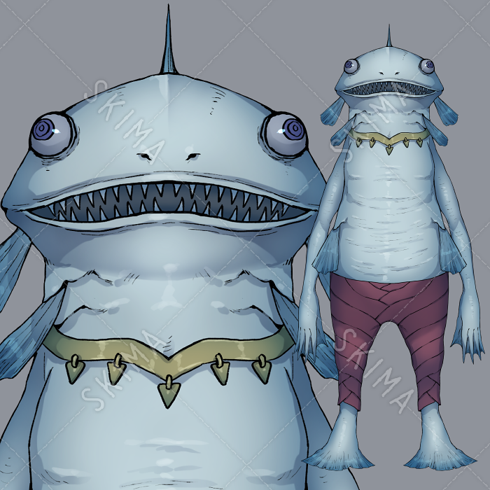 [SALE]半魚人（4/26頃まで値下げ） | スキマ - イラスト依頼・キャラ販売ならSKIMA