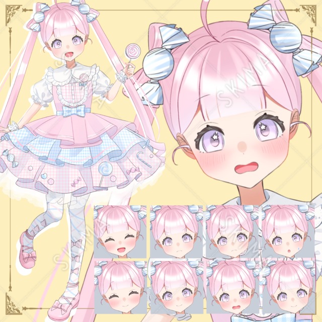 【15日までセール】キャンディモチーフのロリータちゃん | スキマ - イラスト依頼・opt販売ならSKIMA