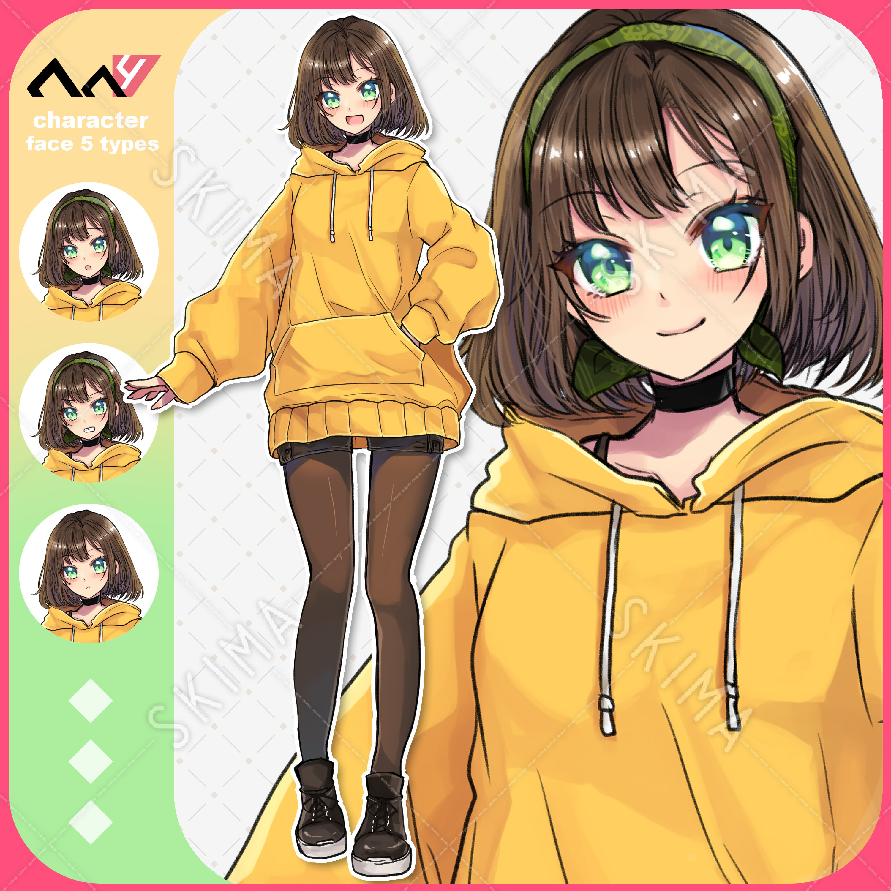 【40%OFF】パーカー女子【6月特価】 | スキマ - イラスト依頼・opt販売ならSKIMA