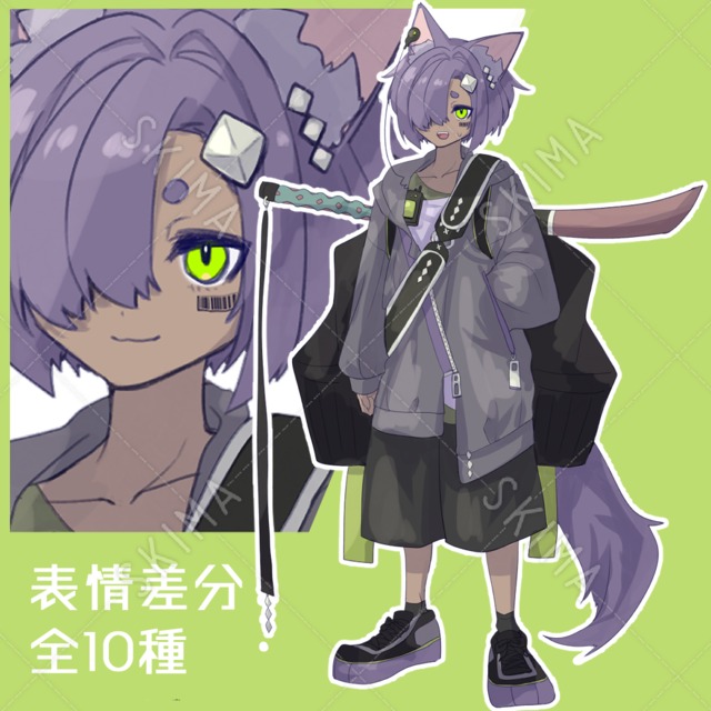 【SALE】猫耳片目隠れ【15日まで】 | スキマ - イラスト依頼・opt販売ならSKIMA