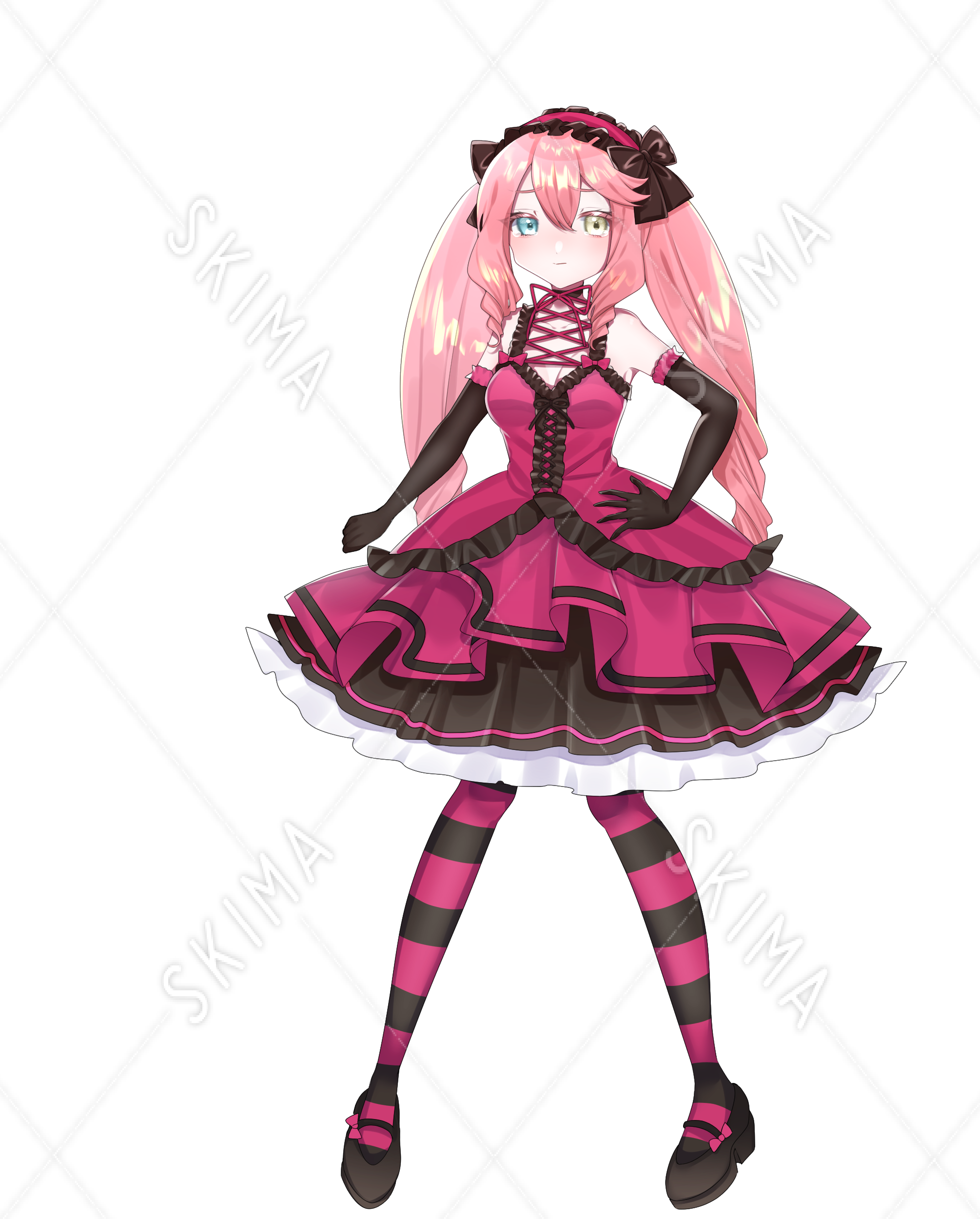 オッドアイゴスロリちゃん【表情9種】大鎌差分有り | スキマ - イラスト依頼・opt販売ならSKIMA