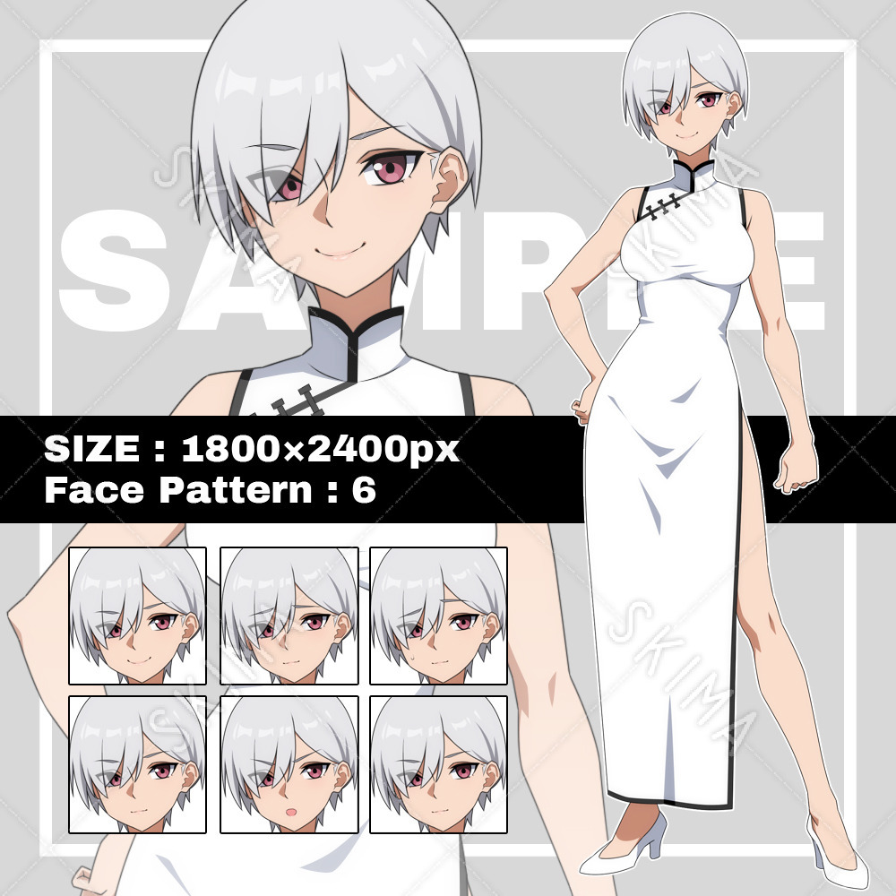 ショートカット チャイナドレス【表情6種】 | SKIMA（スキマ）