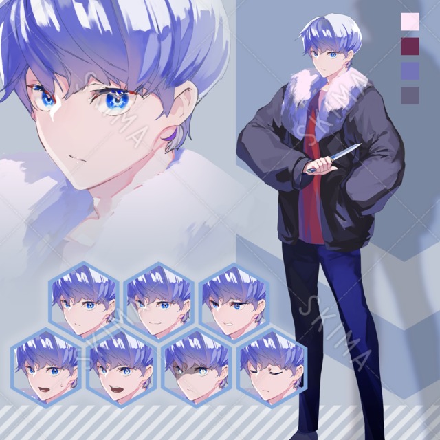 ナイフを持った少年(表情7種+ナイフ) スキマ イラスト依頼・キャラ販売ならskima