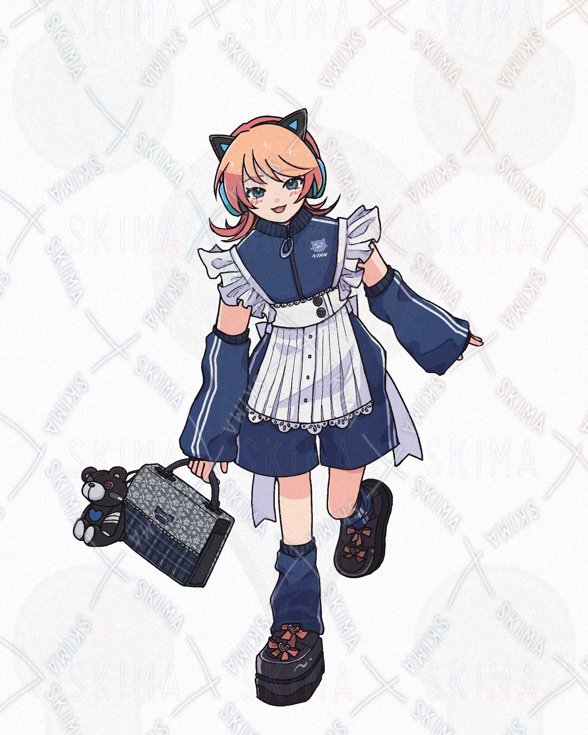 【adopt:04】猫耳ジャージメイド【png8枚】 | SKIMA（スキマ）