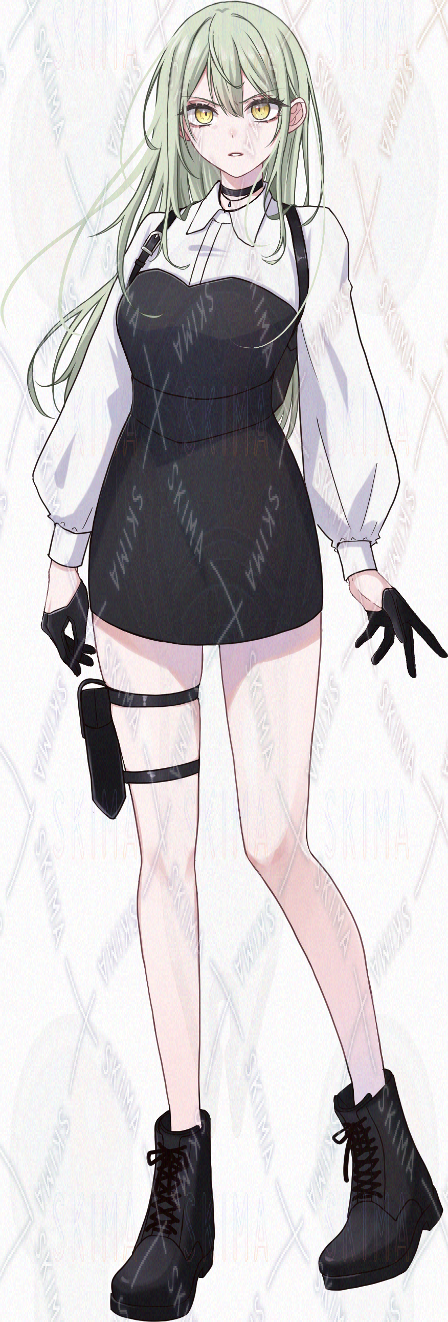 【通常7種+戦闘差分3種】ロングヘアの拳銃を持った女の子 | SKIMA（スキマ）