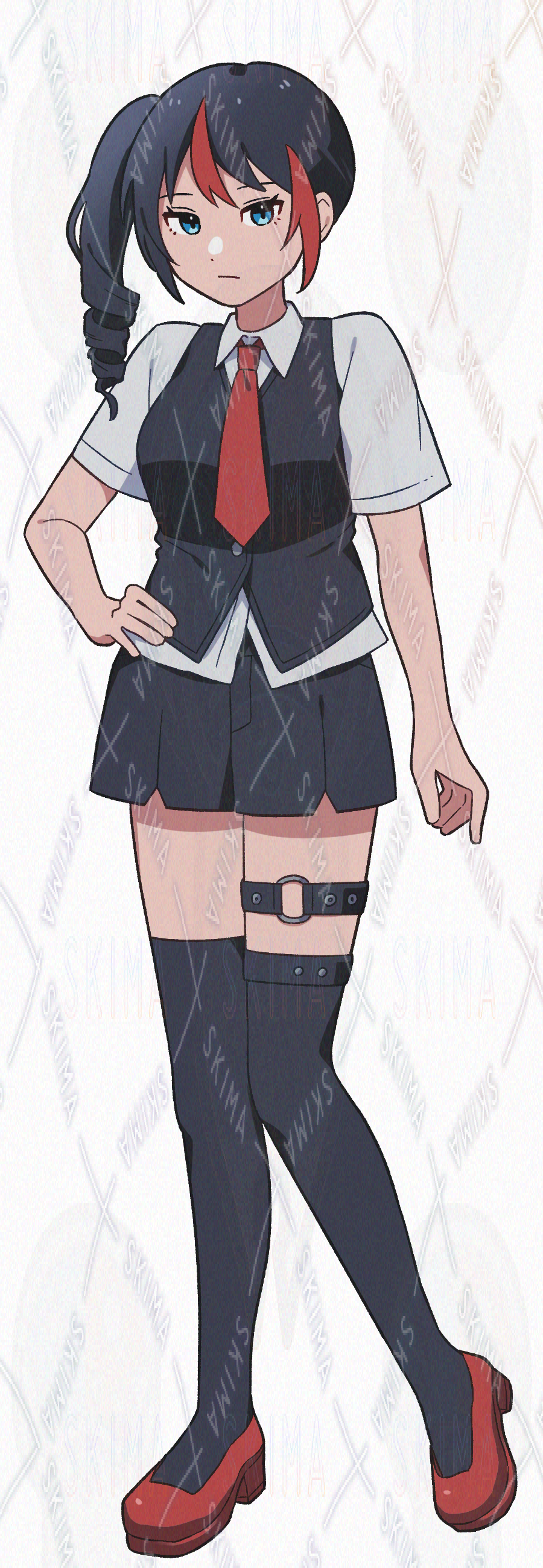 黒×赤/少女【表情7種】 | SKIMA（スキマ）