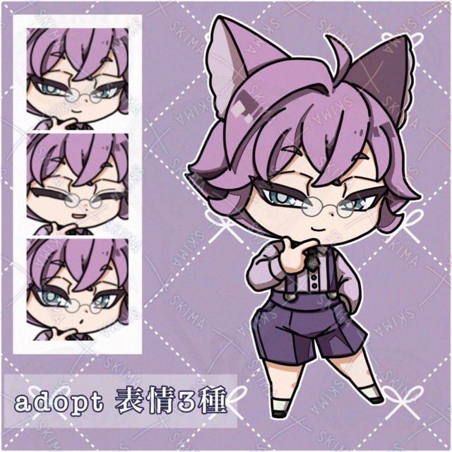 表情3種 SD猫耳少年【adopt】 | SKIMA（スキマ）
