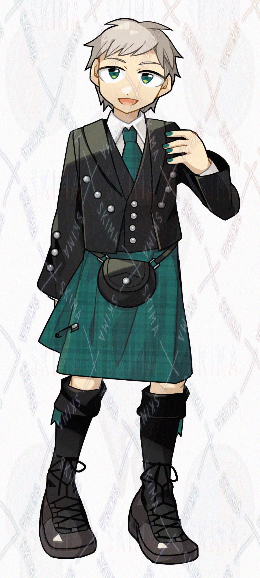 キルトの少年（表情5種） | SKIMA（スキマ）